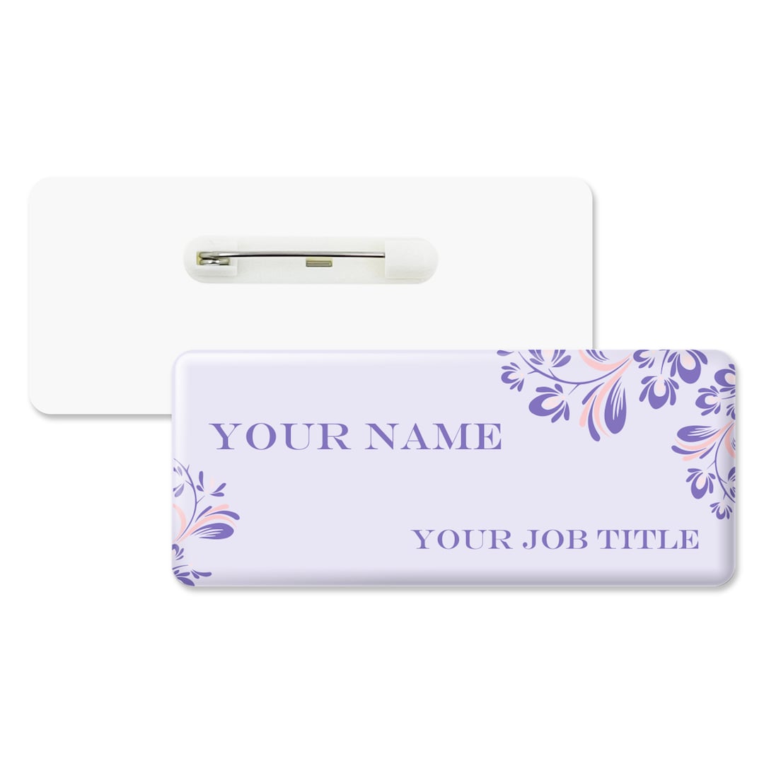Resin Finish Purple Floral Design Premium Personalised Durable Custom ...