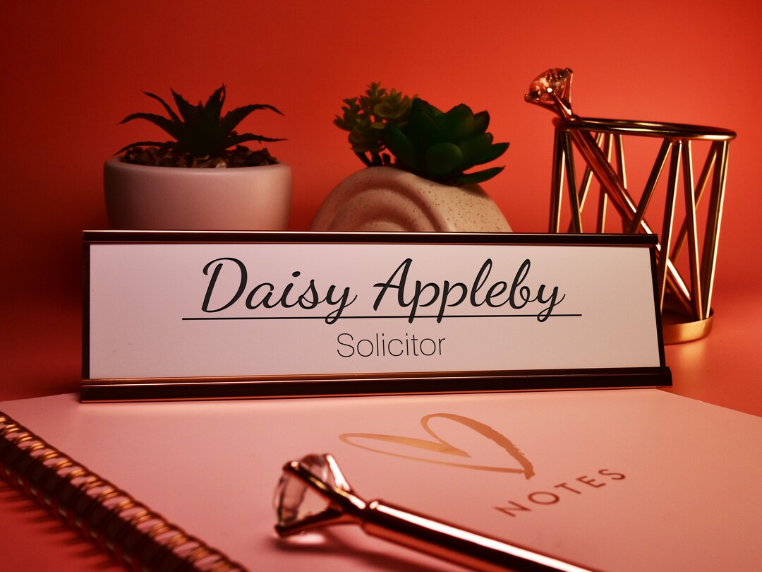 Personalised Professional Desk Plaque Desk Plate Desk Sign Home Office ...