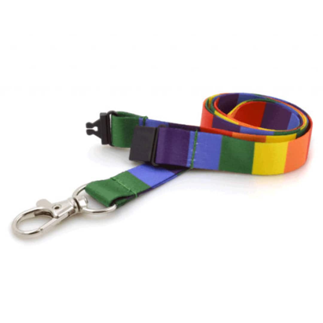 LGBT Rainbow Lanyard Coloured Multicolour Pride for Keys ID Card ...