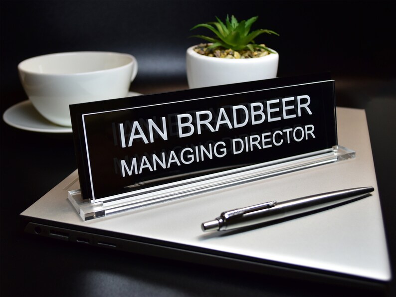 Personalised Free Standing Desk Name Plaque Desk Name Plate Desk Name ...