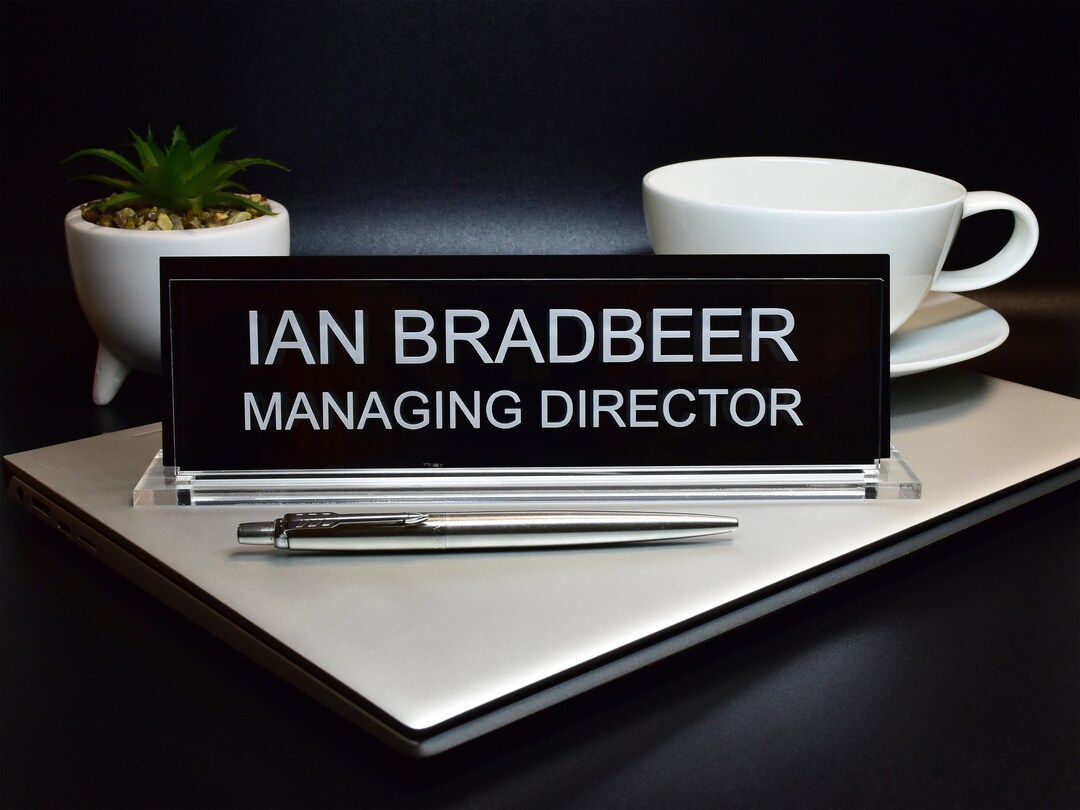 Personalised Free Standing Desk Name Plaque Desk Name Plate Desk Name ...