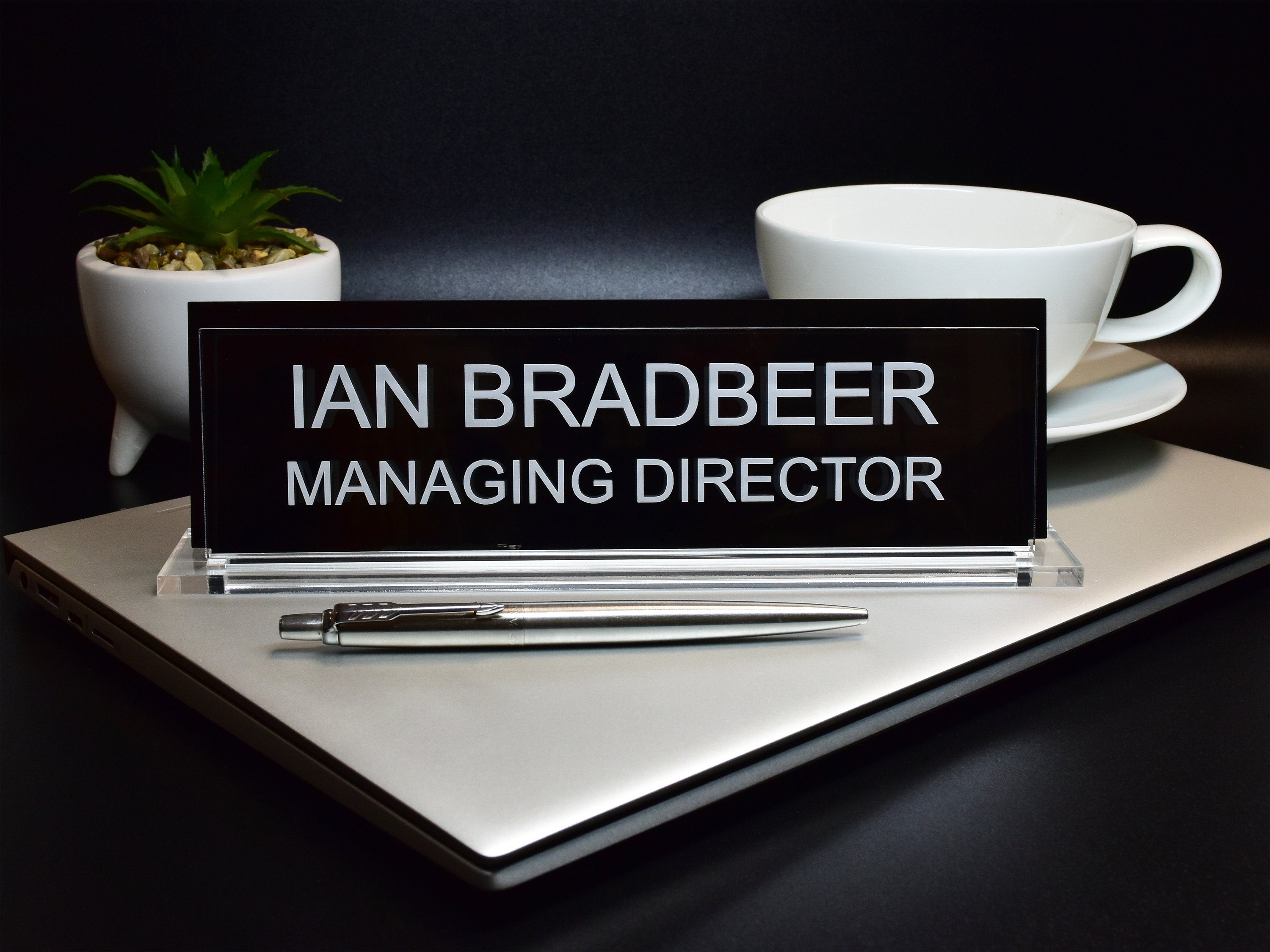 Personalised Free Standing Desk Name Plaque Desk Name Plate Desk Name ...