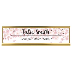 Personalised Floral Desk Plaque Desk Plate Desk Sign Home Office Work ...