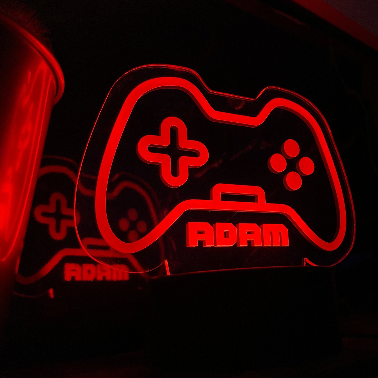 RGB Colour Changing Custom Personalised Game Controller Desk | Etsy