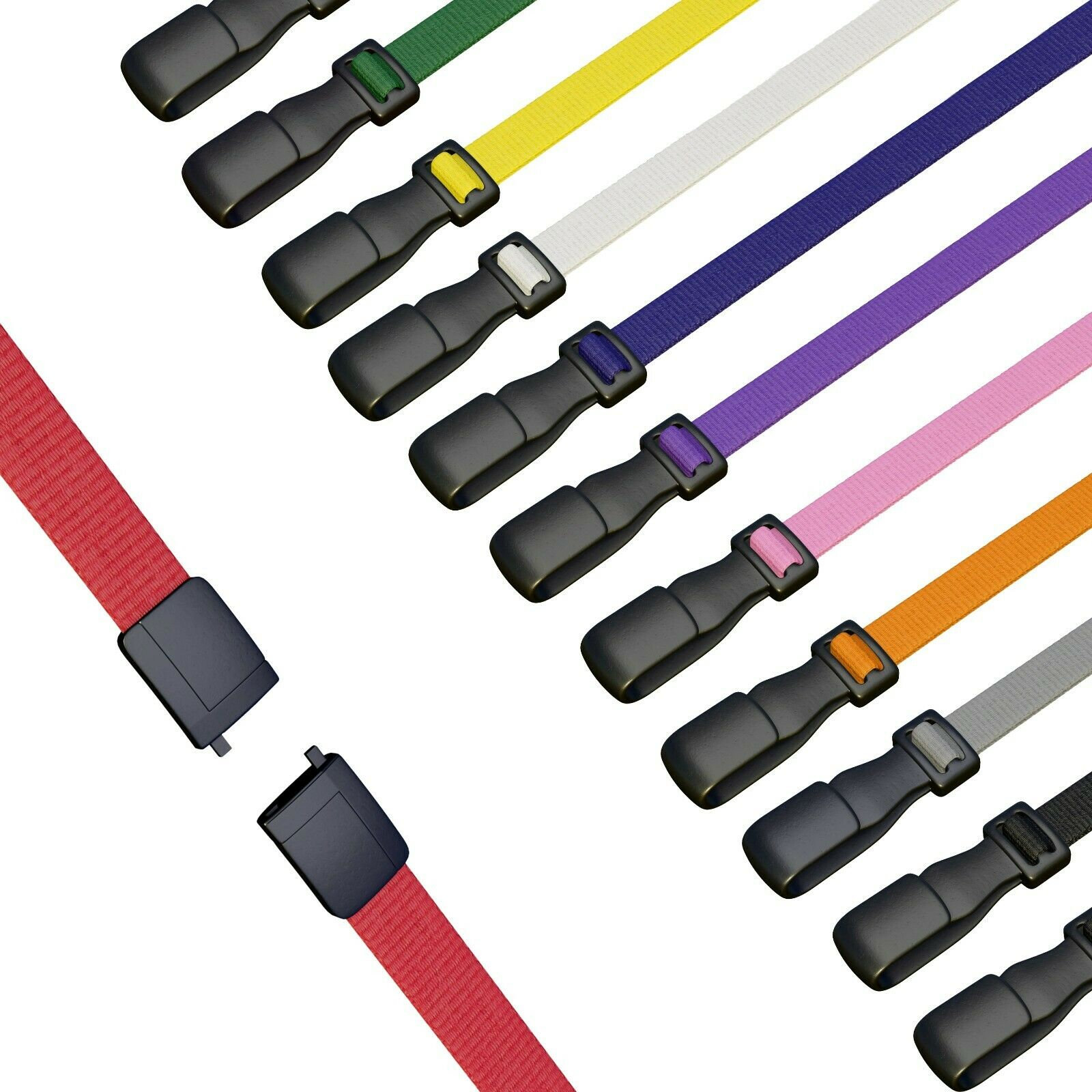 Lanyard With Durable Plastic Clip ID Many Colours Neck Strap | Etsy