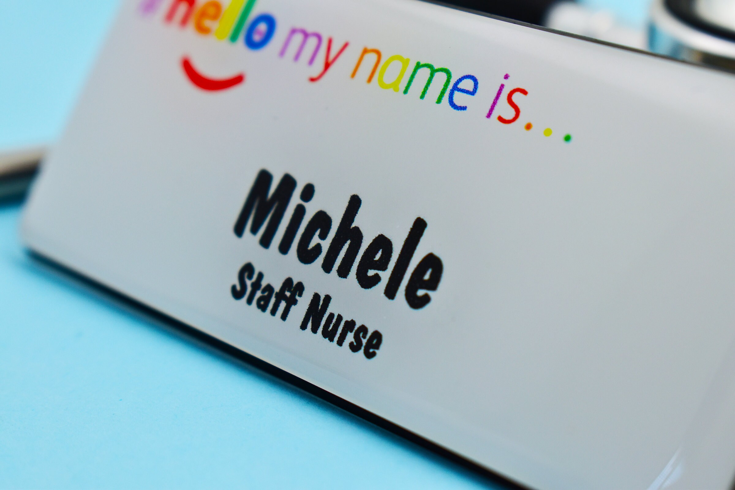 Hello My Name is Rainbow Colours Premium Durable Personalised Name ...