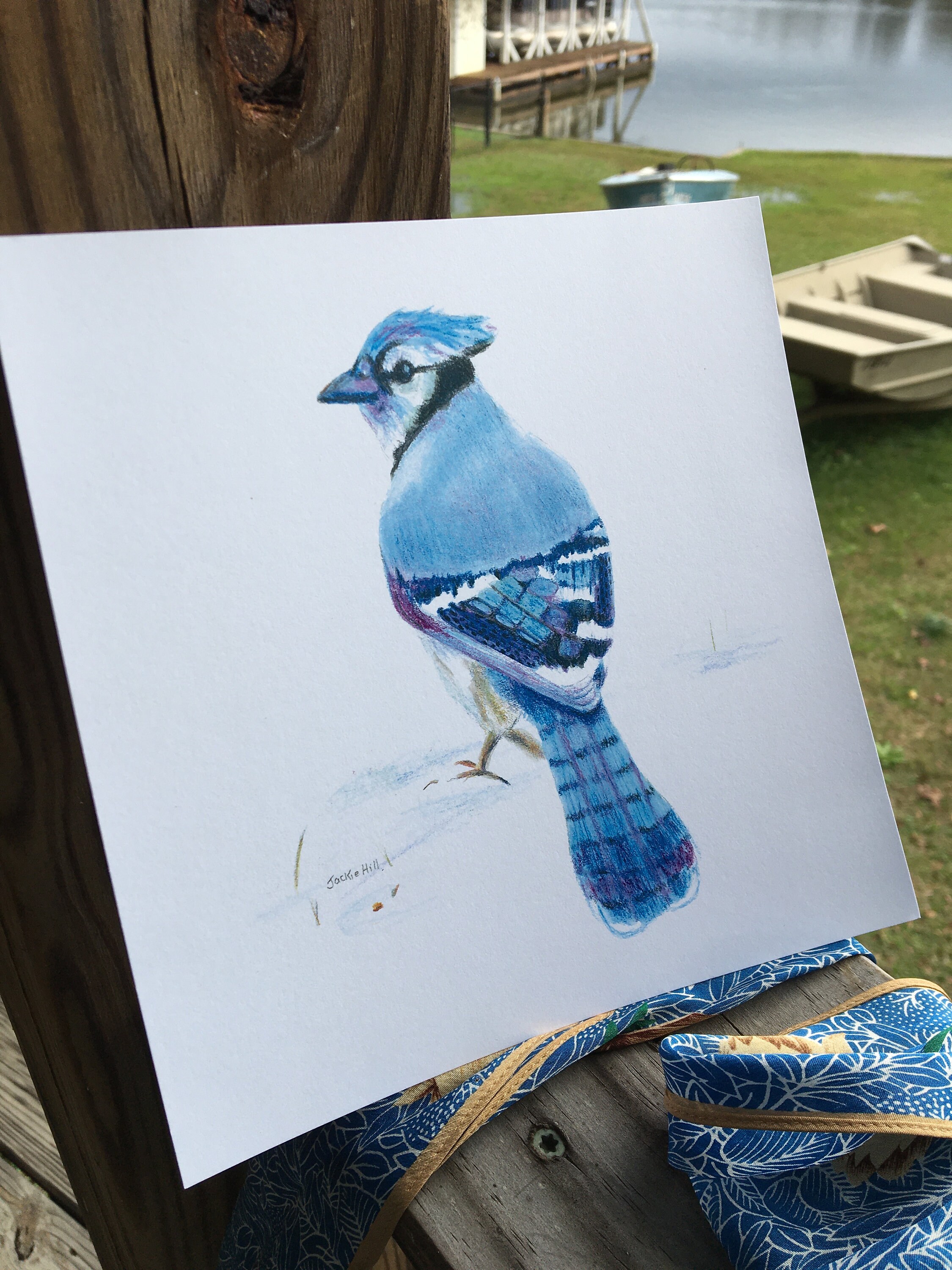 Bluejay, Blue Jay: Hand-embellished Print by Artist From Original ...