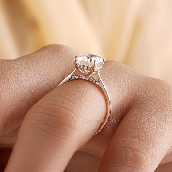 Etsy cushion cut engagement ring store