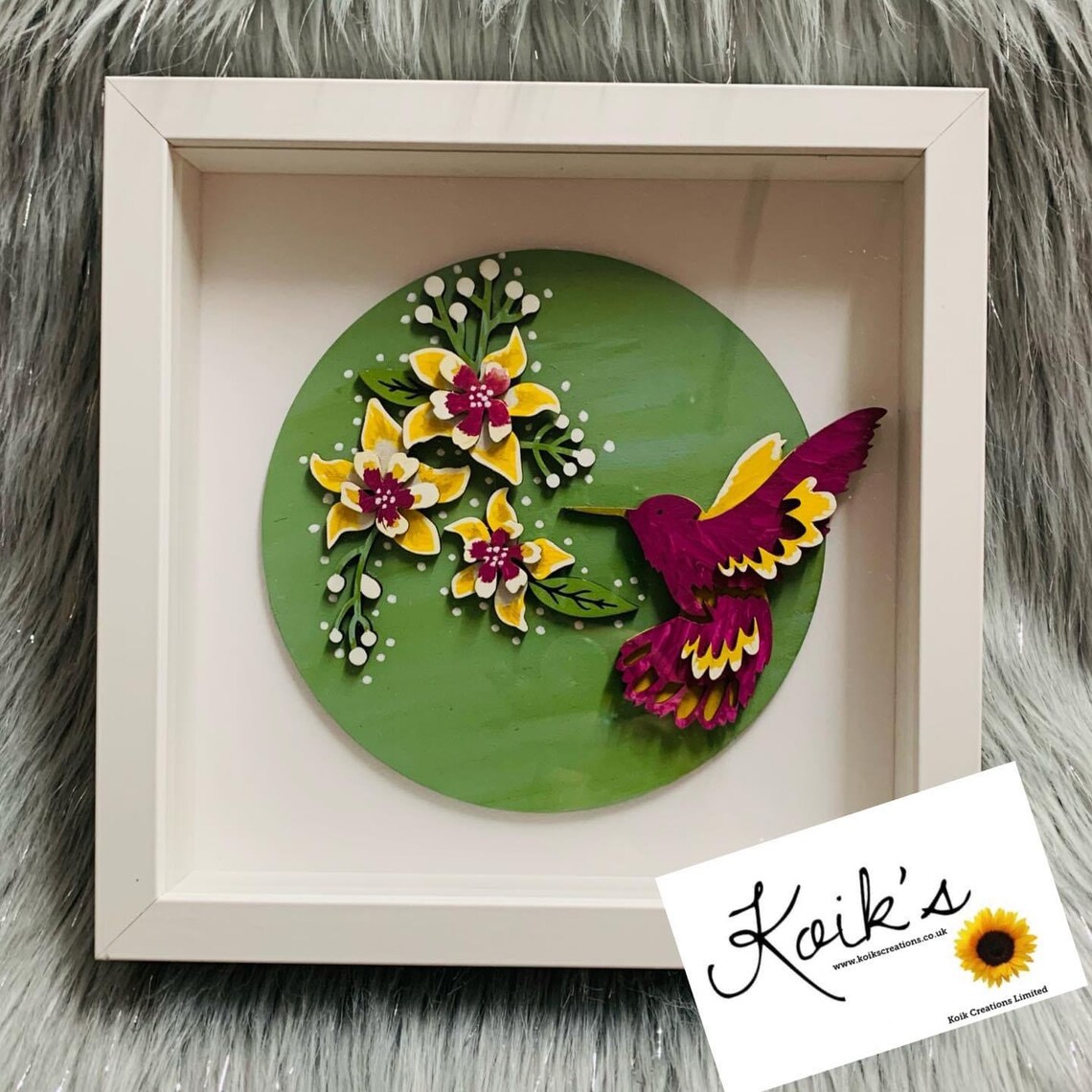 Handmade Personalised Frame Humming Bird - Etsy