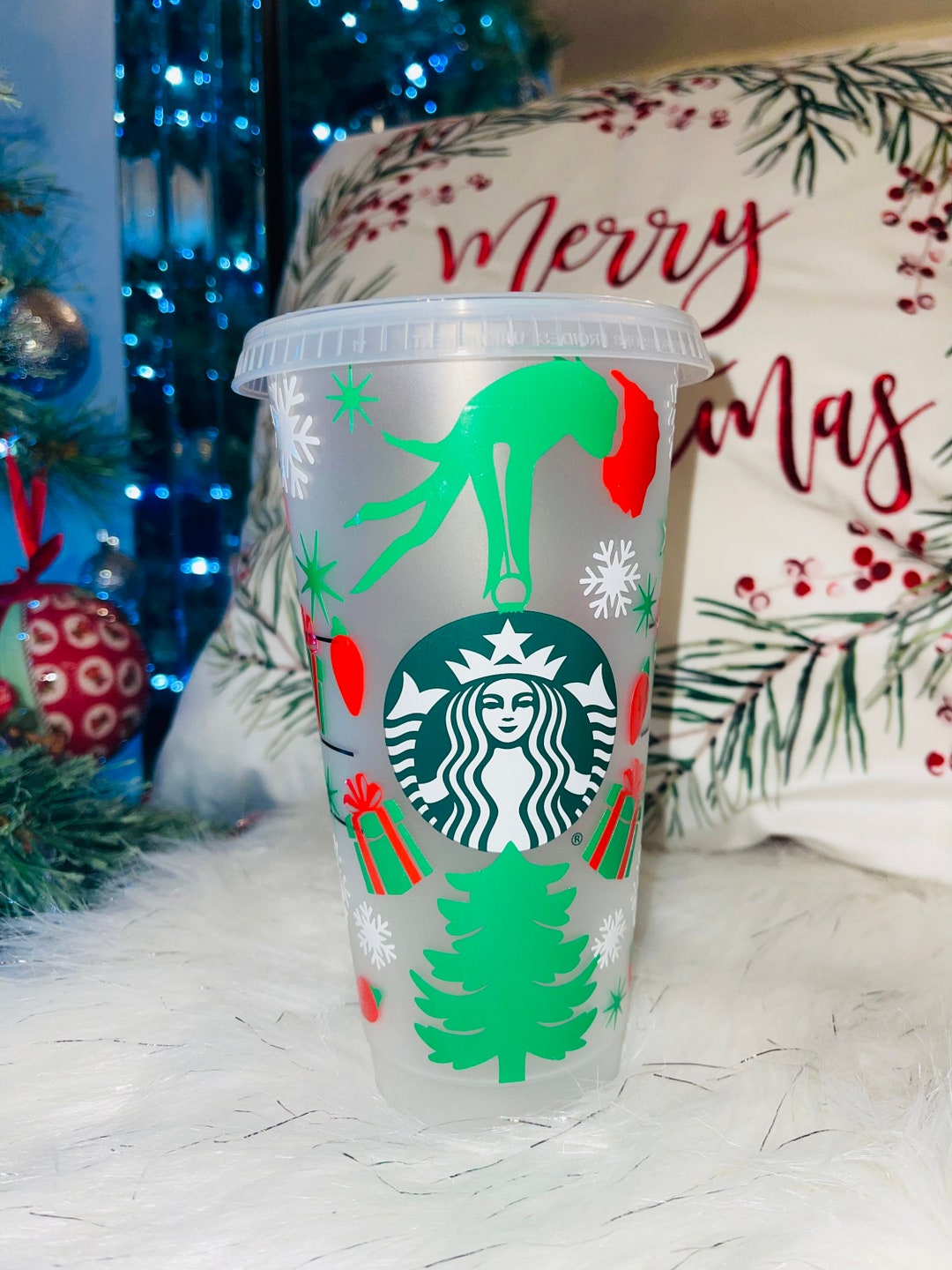Grinch Hand Starbucks Cold Cup - Etsy