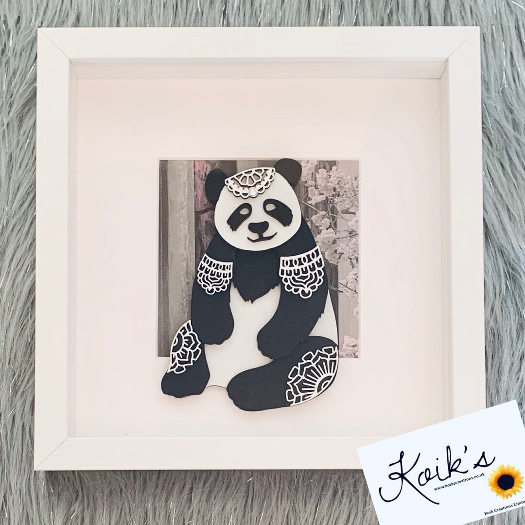 Handmade Personalised Frame Mandela Panda - Etsy