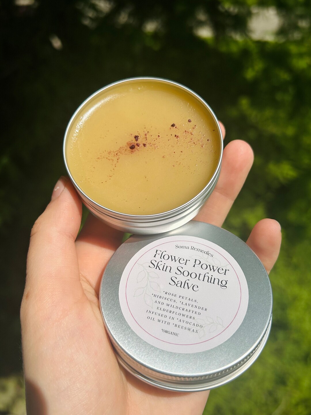 Flower Infused Skin Soothing Face Salve / Elderflower Rose Lavender ...