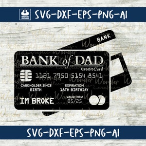 Bank of Dad Svg - Etsy UK