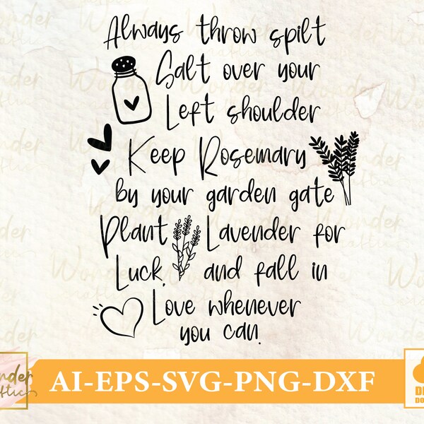 Always Throw Spilled Salt Practical Magic Svg - Etsy