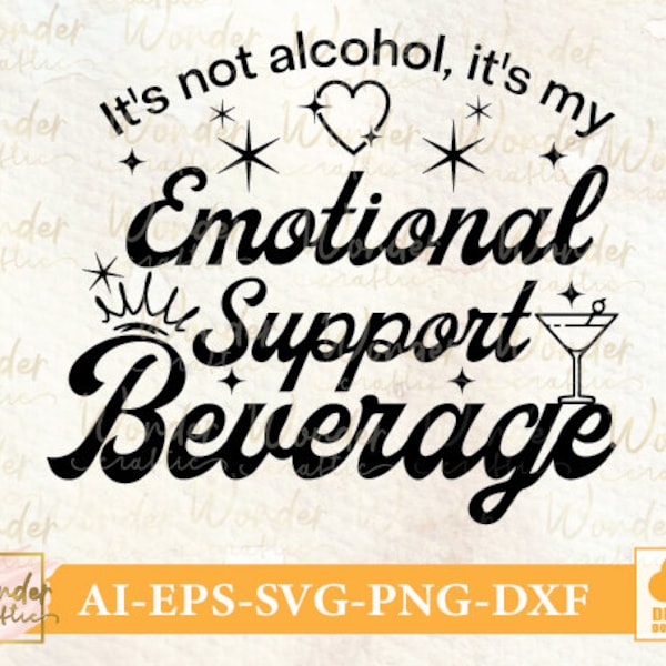 Emotional Support Drink Png - Etsy