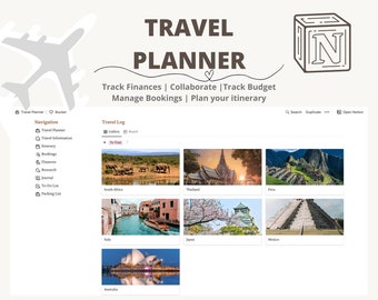 Notion Template Travel Planner - Etsy