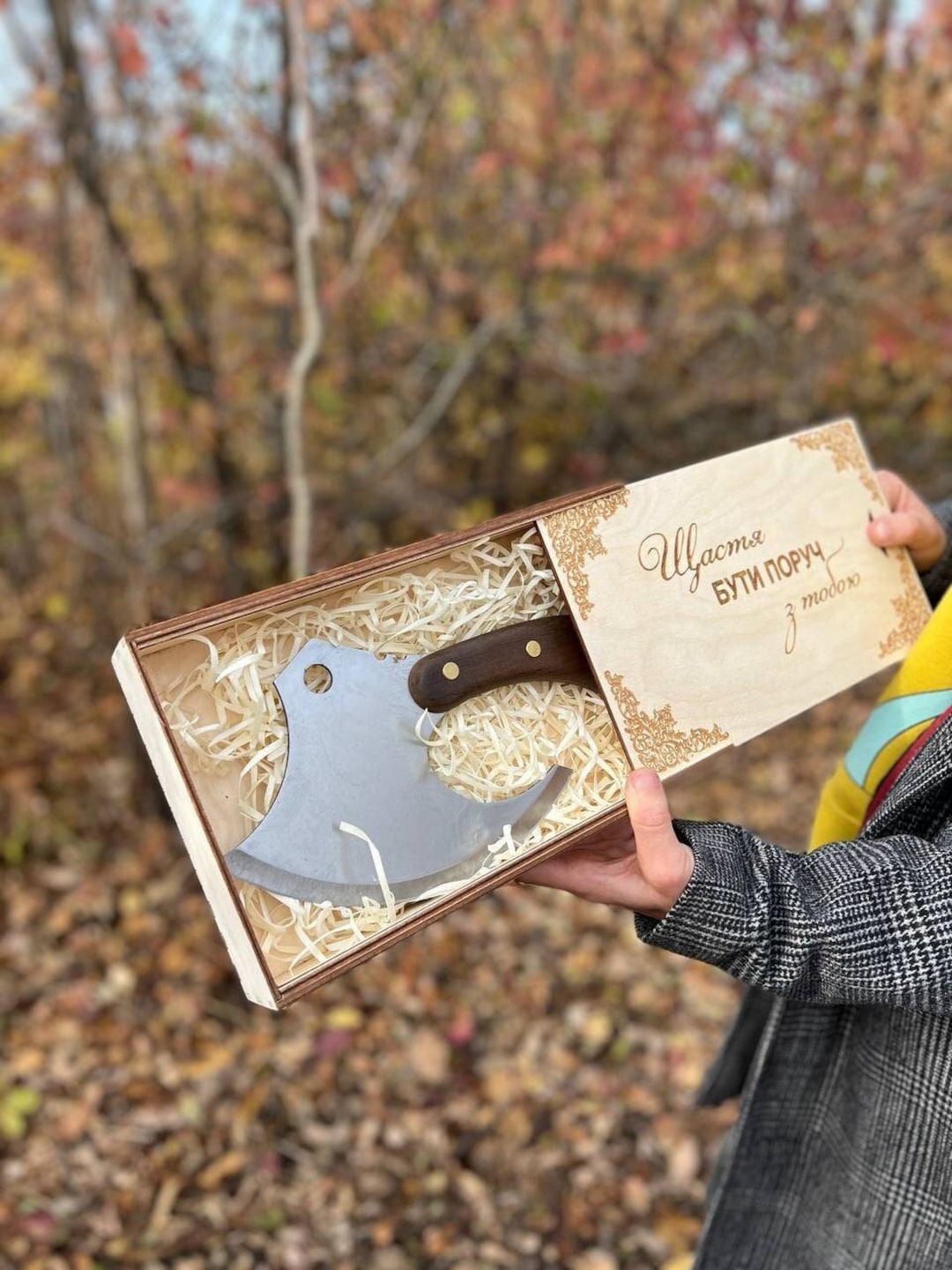 Handmade Hatchet Knife in a Gift Box, Pizza Cutter Axe With ...