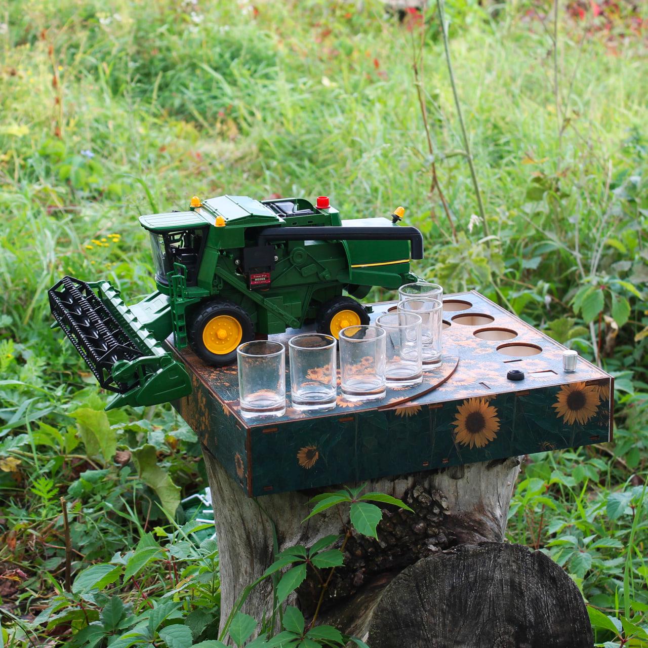 Personalized Combine Drink Dispenser for 4 Glasses, Farmer Gifts for ...