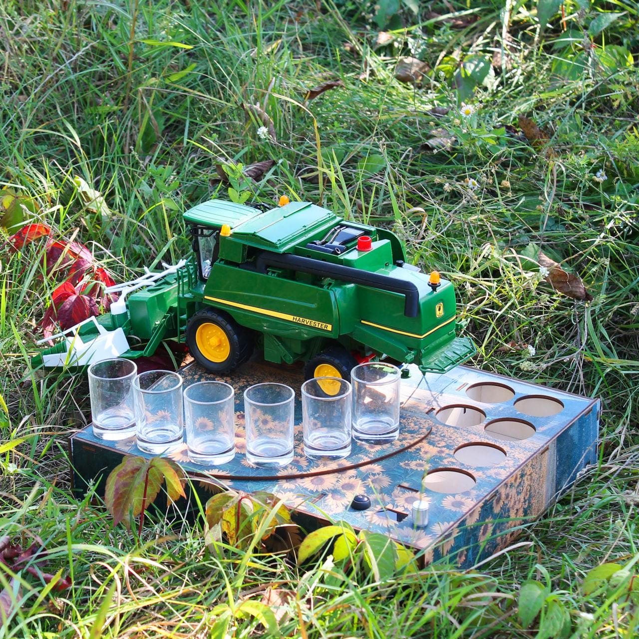 Personalized Combine Drink Dispenser for 4 Glasses, Farmer Gifts for ...