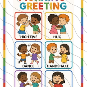 Morning Greet Choice Chart Poster for Preschool - Etsy