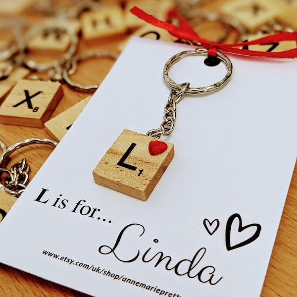 Letter Keyring - Etsy