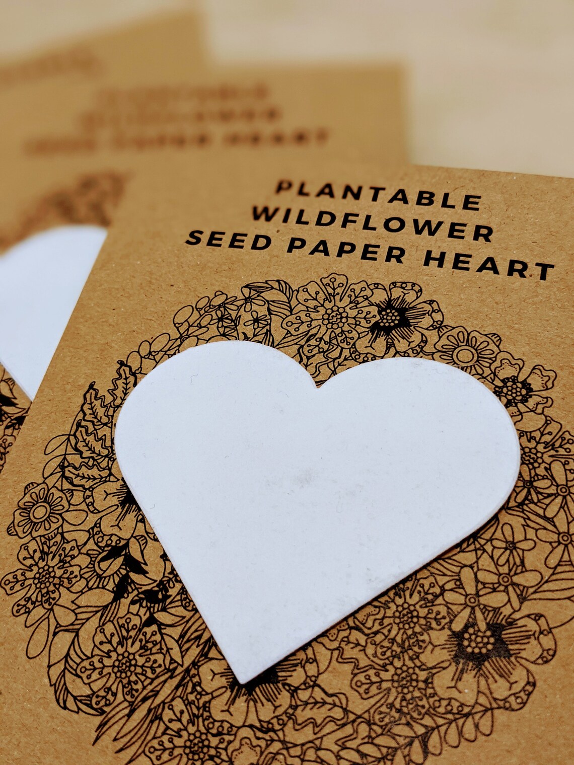 Seed Paper Heart Favours, Paper Hearts, Seed Paper, Plantable ...