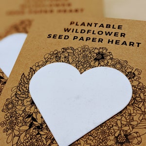 Seed Paper Heart Favours, Paper Hearts, Seed Paper, Plantable ...