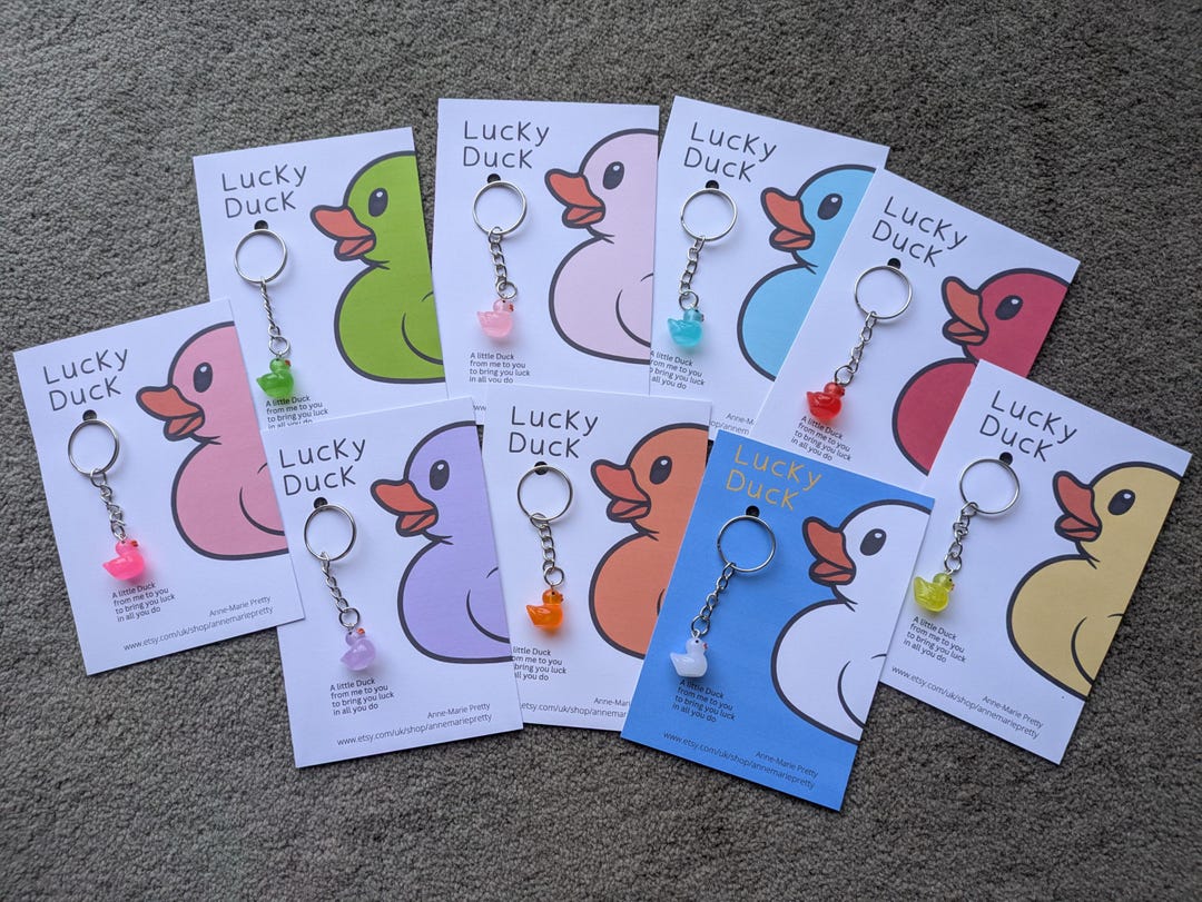 Lucky Duck Keychain: Lucky Duck Keyring, Lucky Keyring, Gifts for New ...