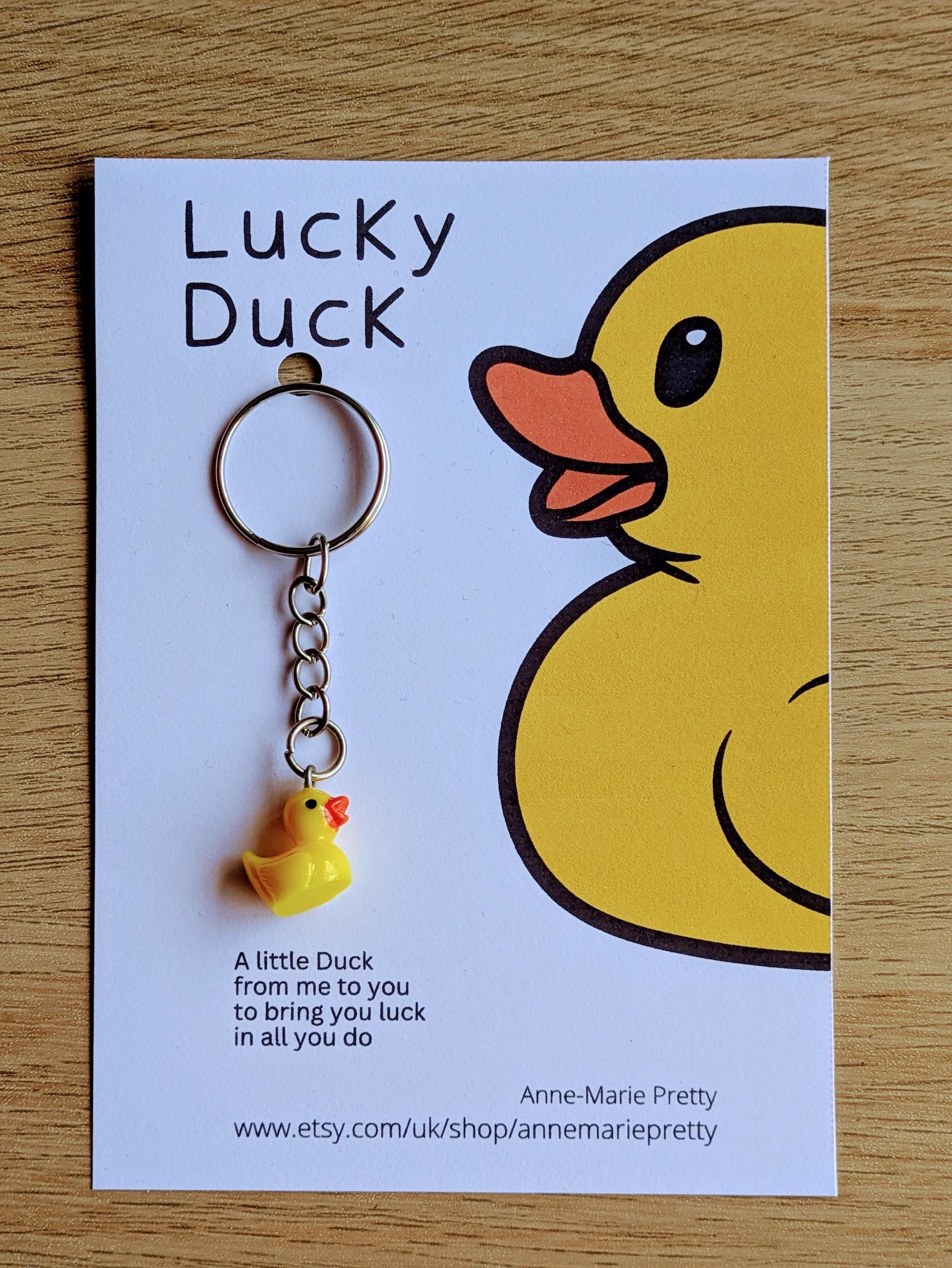 Good Luck in Your New Job, Lucky Duck Keychain, Lucky Duck Keyring ...