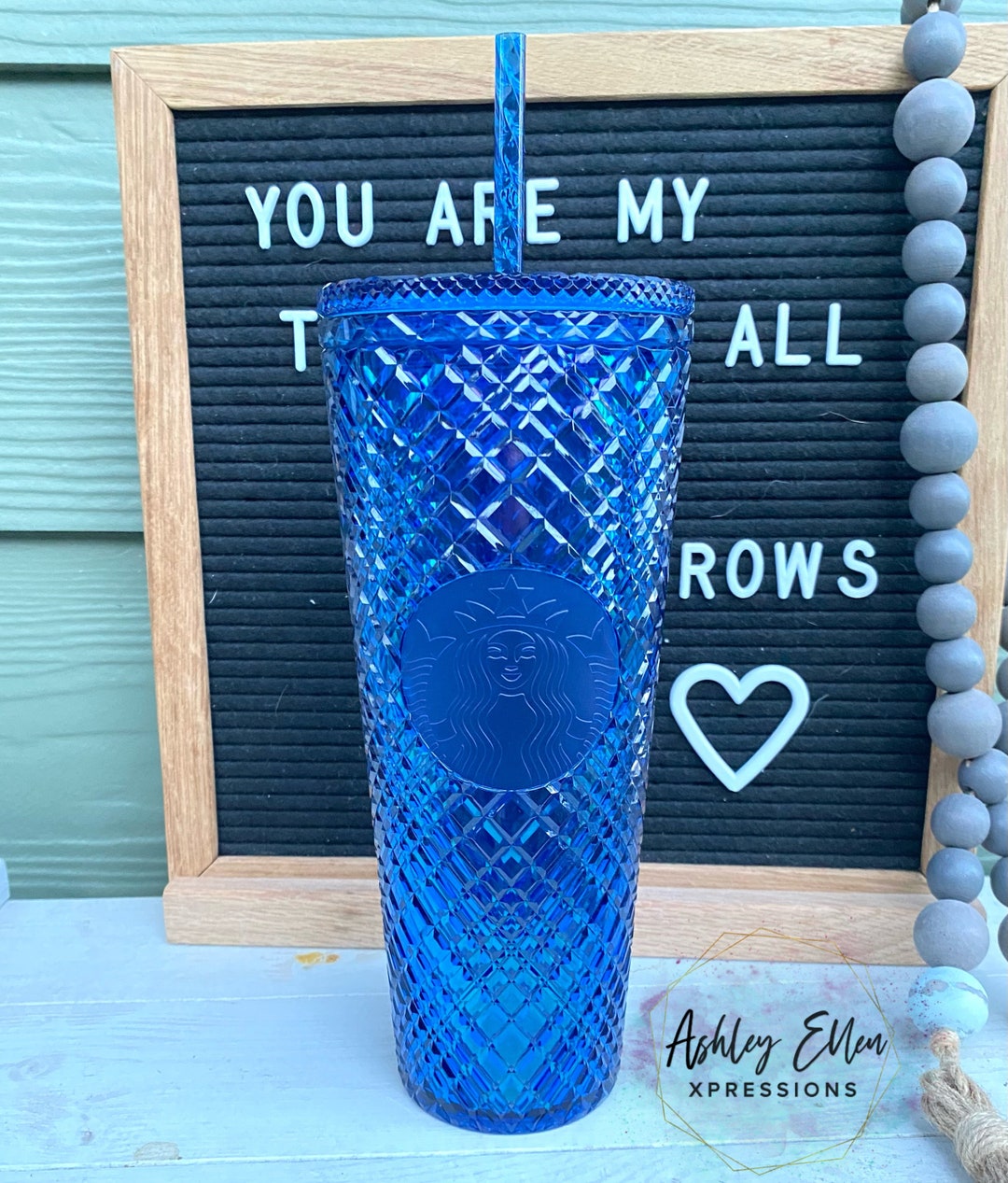 Starbucks Azure Blue Iridescent Jeweled Tumbler Holiday 2022 - Etsy