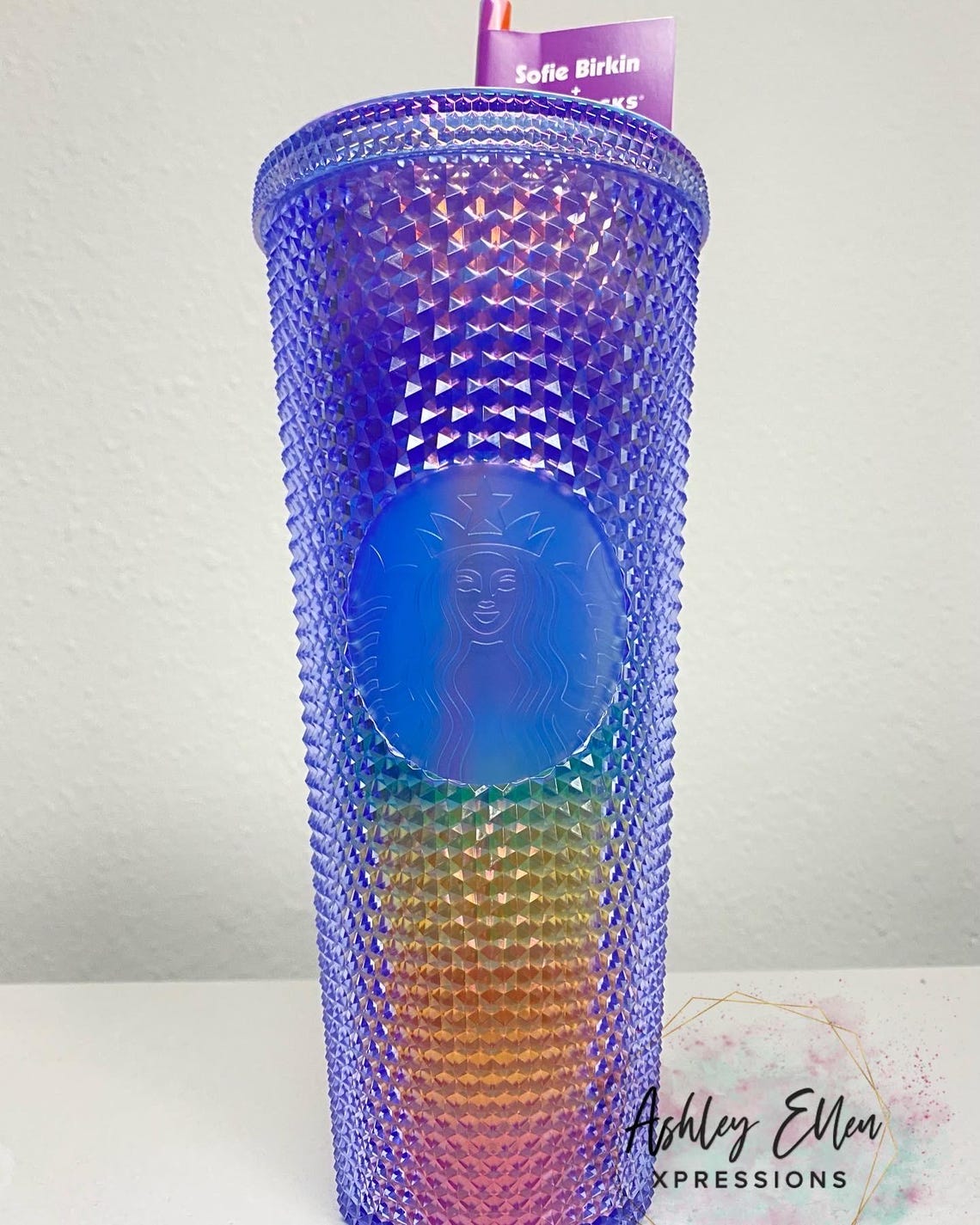 Starbucks Summer 2024 Sofie Birkin Rainbow Studded Bling Venti Tumbler ...