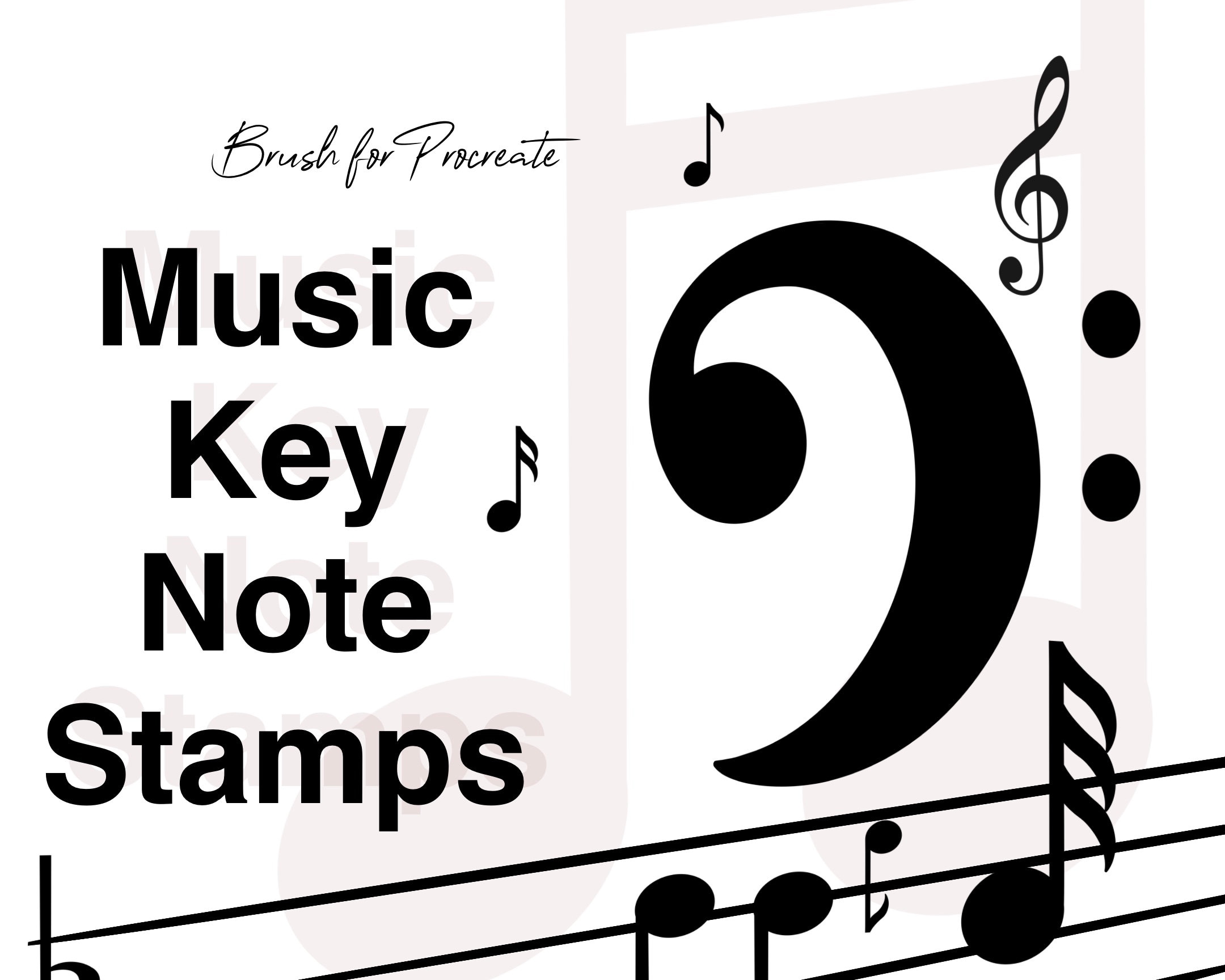 28 Music Note Stamps for Procreate - Etsy