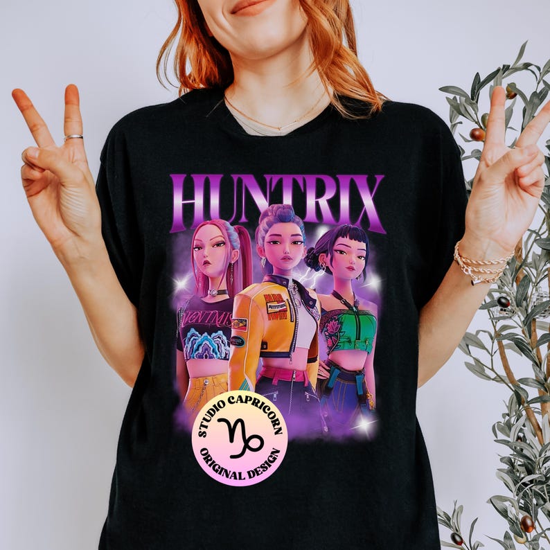 Huntrix Kpop Demon Hunters Tee | Unisex Retro Anime Sweatshirt - Etsy