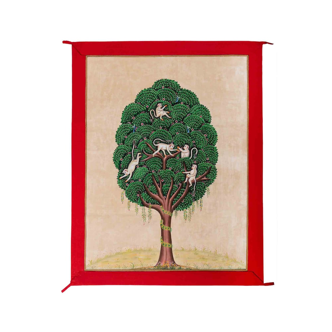 Pichwai Painting Hand Painted Banyan Tree Mango Tree With - Etsy