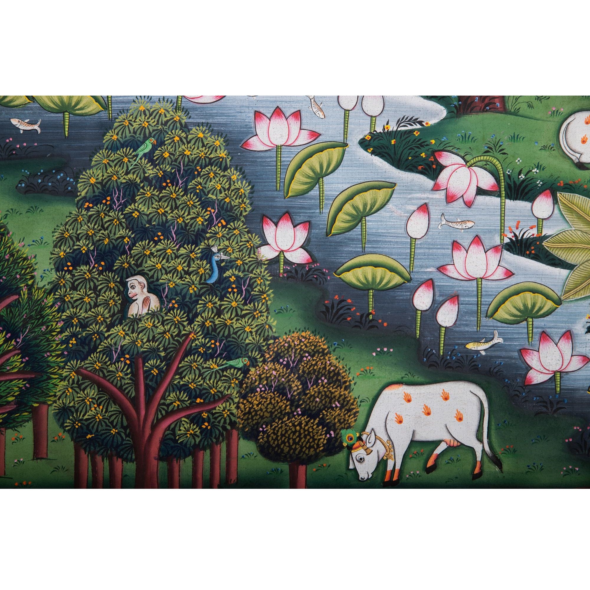 Pichwai Painting, Hand Painted Pichwai Painting, Pichwai Forest ...