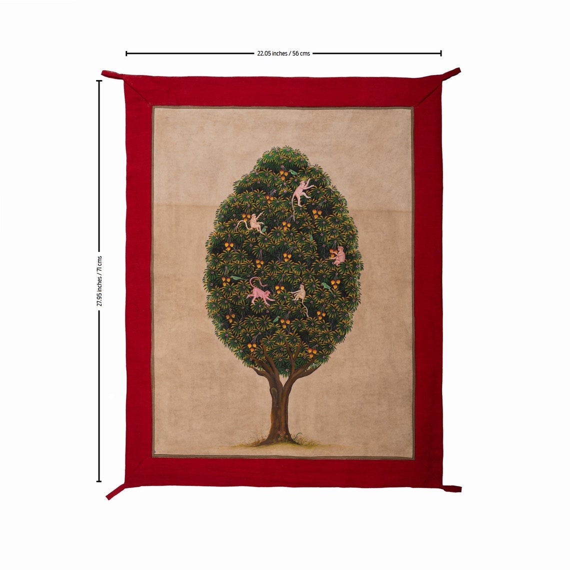 Pichwai Painting Hand Painted Banyan Tree Mango Tree With | Etsy