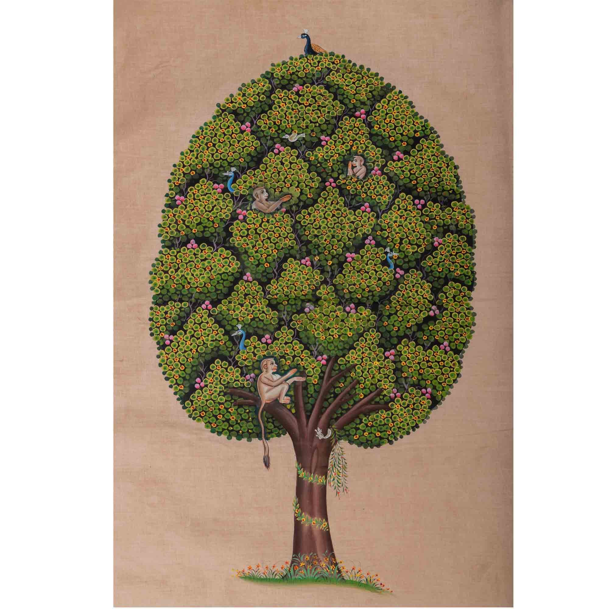 Pichwai Painting, Hand Painted Pichwai Painting, Pichwai Forest ...