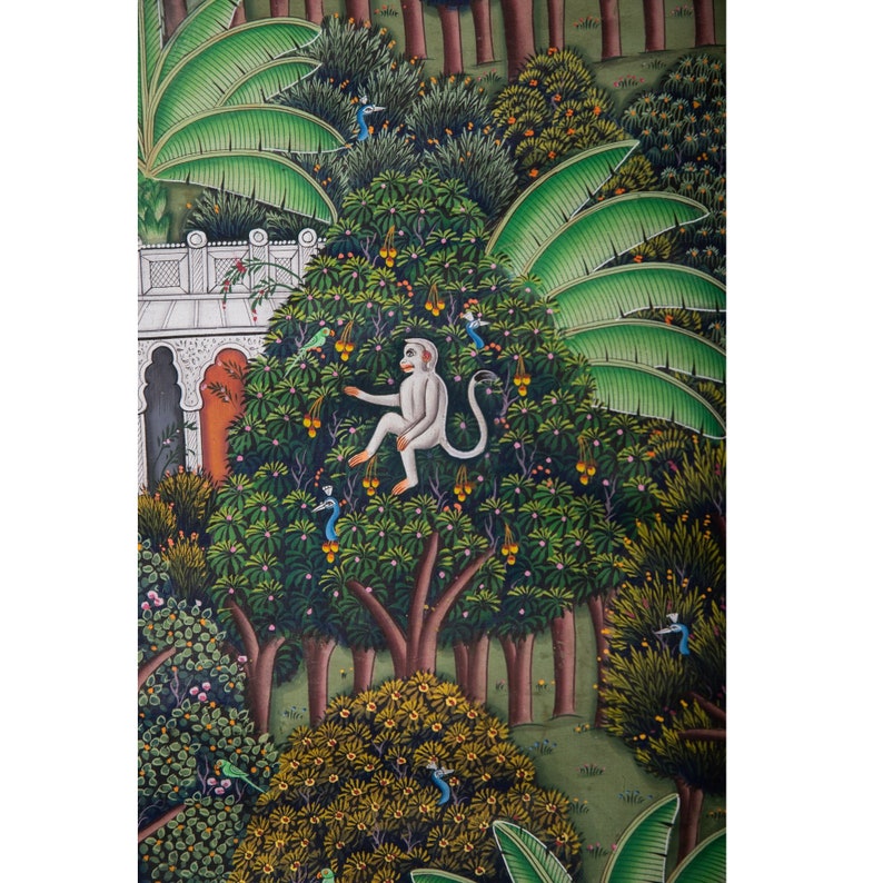 Pichwai Painting, Hand Painted Pichwai Painting, Pichwai Forest ...