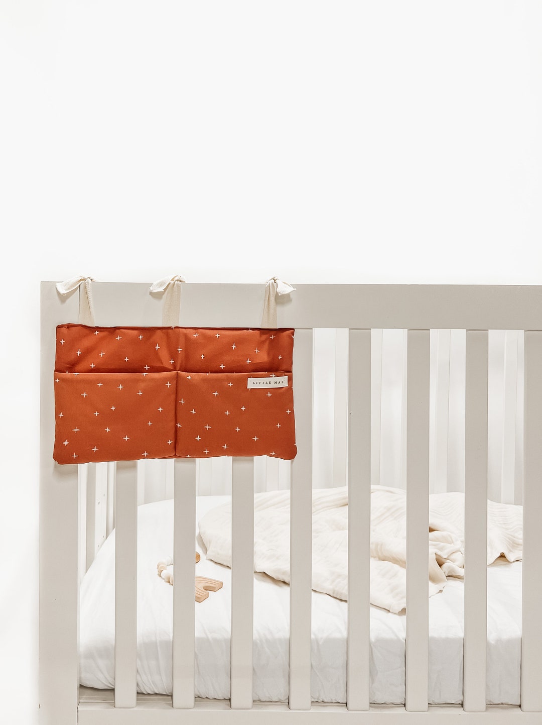 Diaper Caddy - Crib Storage Pocket - Baby Nursery Storage - Multi ...