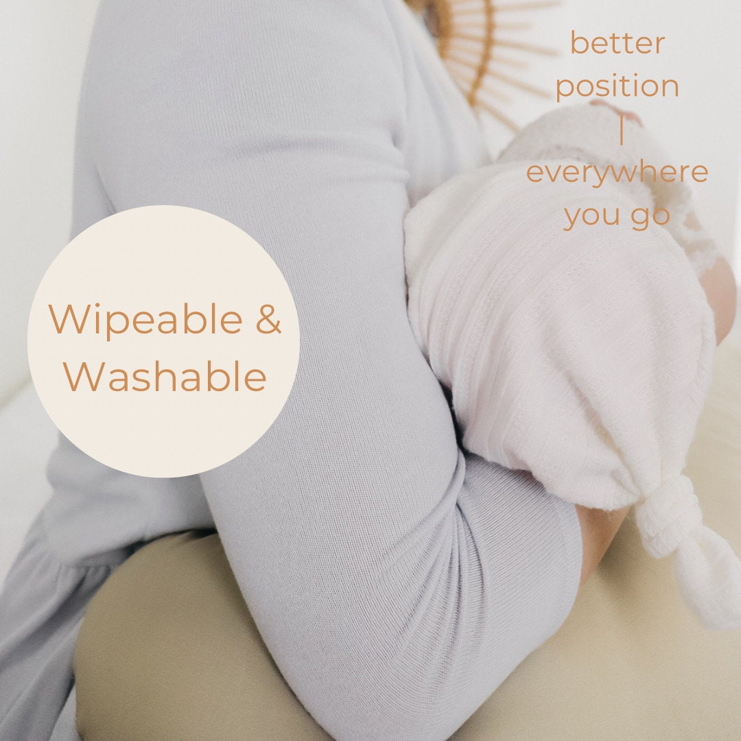 Wipeable Green Nursing Pillow Slip Cover for Breastfeeding Mom - Water ...