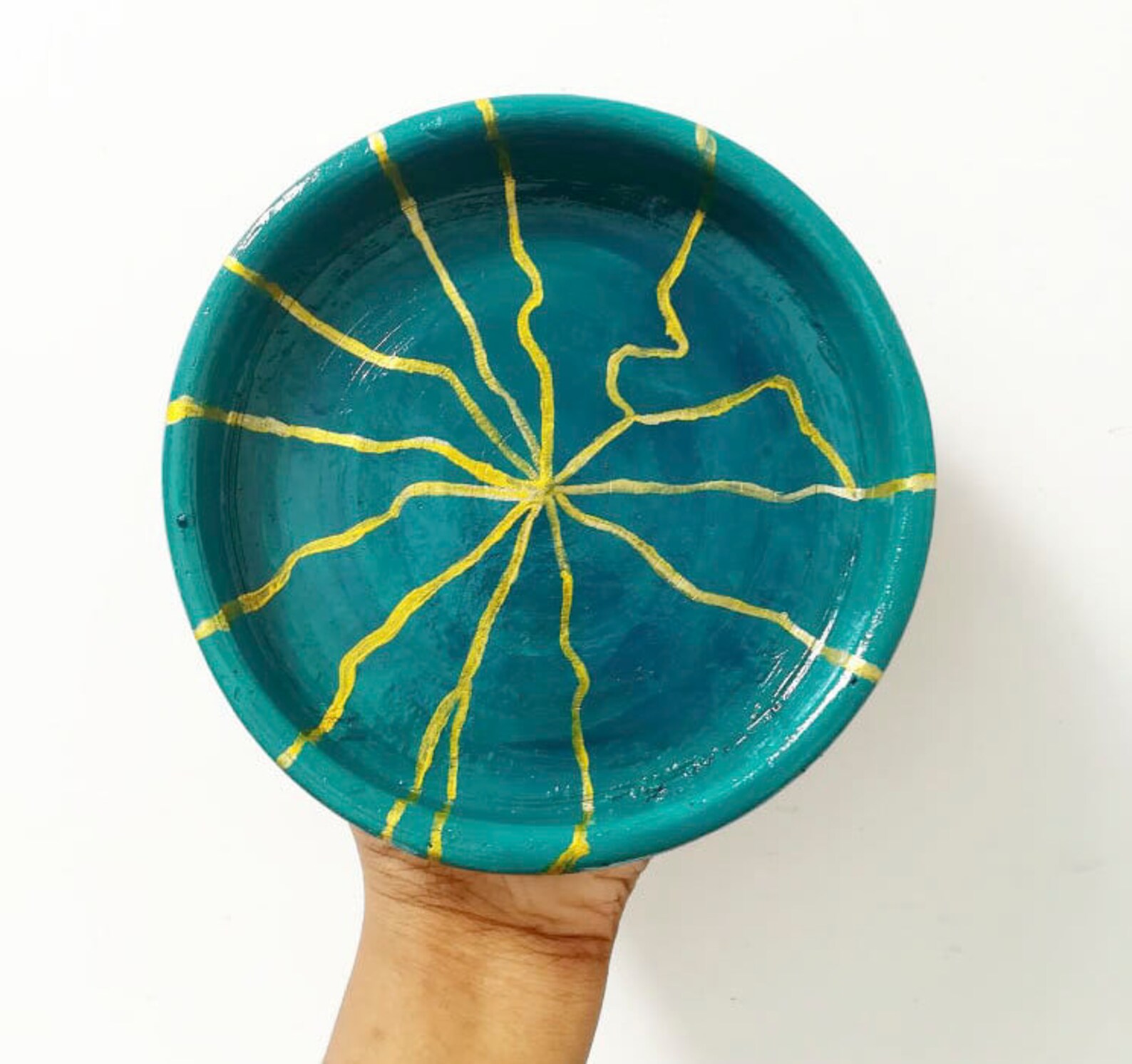 Decorative Clay Plates Hand Painted Plates Serving Plates - Etsy