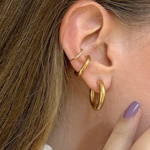Gold Cuff Earrings - Etsy