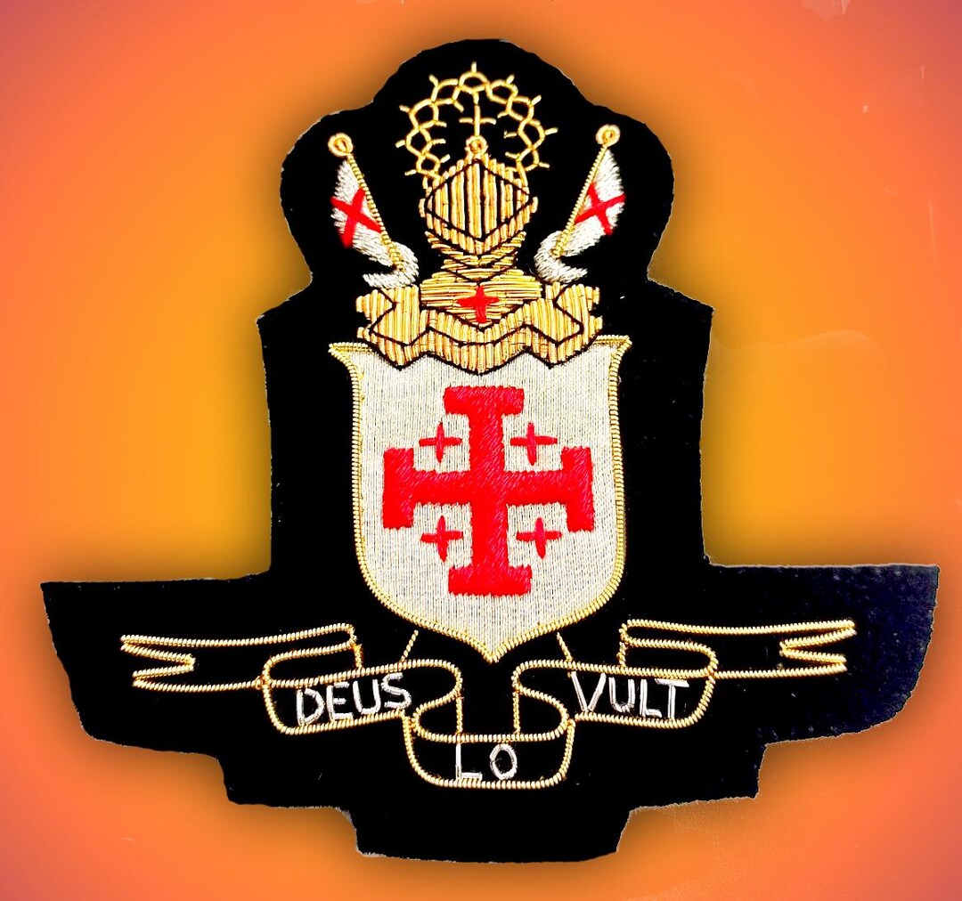 Jerusalem Crest Hand Embroidered for Jacket Patch, Bag Patch, Blazer ...