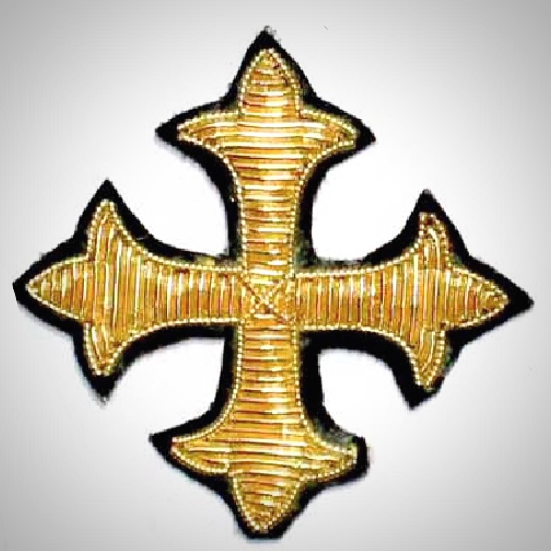 Liturgical Embroidered Small Holy Cross Applique for Vestment Sewn on ...