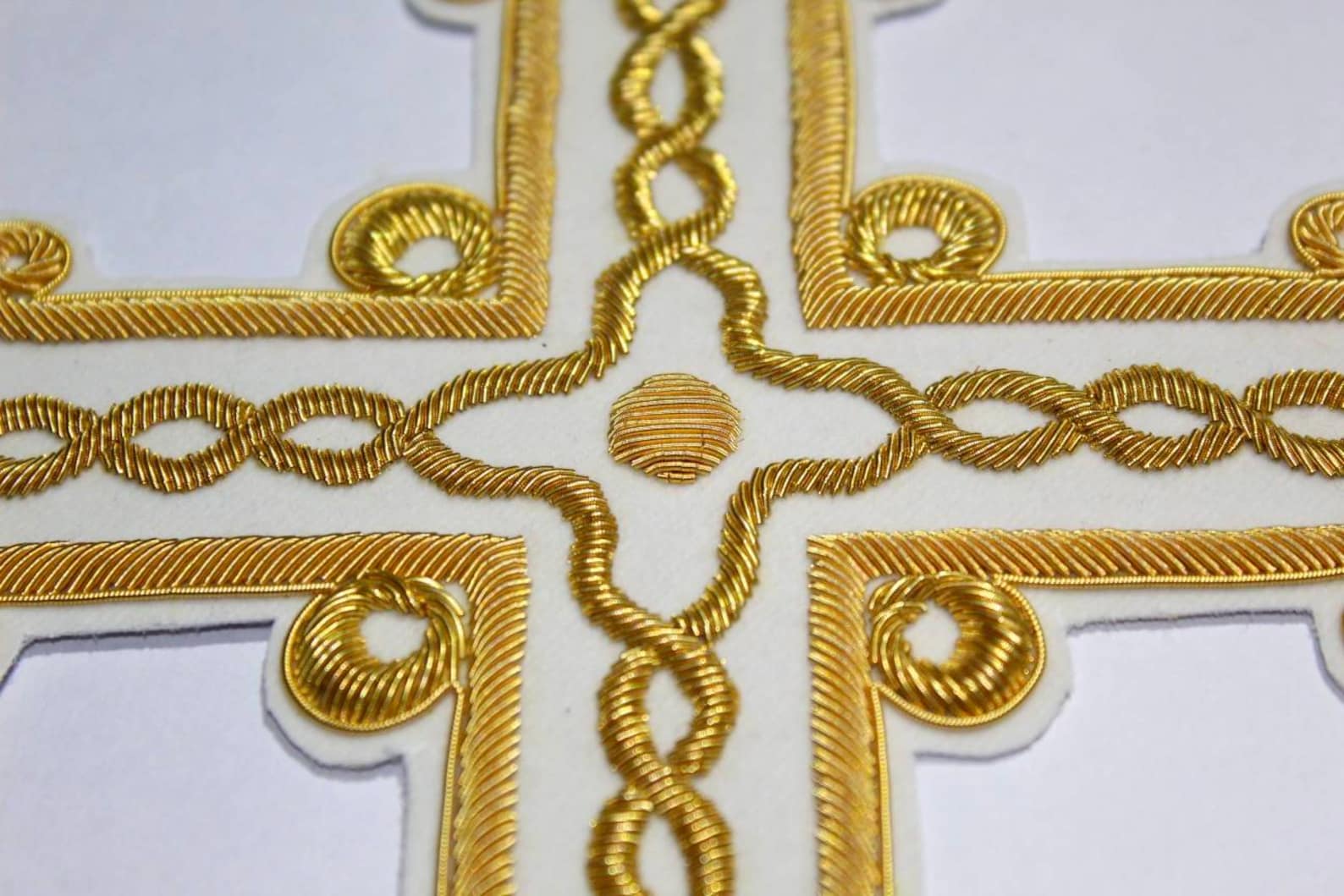 Greek Liturgical Embroidered Gold Cross Applique for Vestment - Etsy
