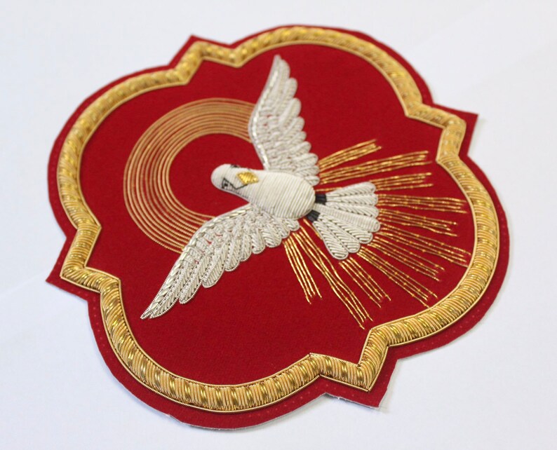 Holy Spirit - Liturgical Church Emblem Dove Hand-embroidered Sew on for ...