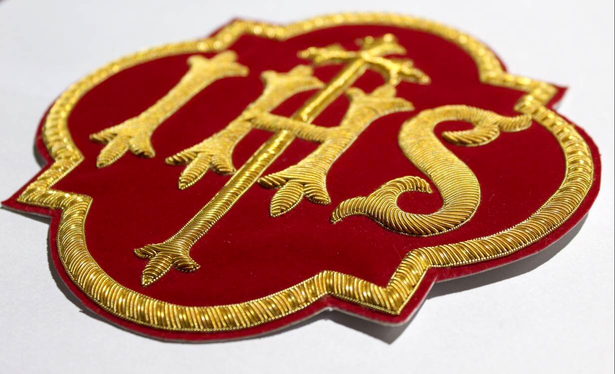 Liturgical Church Emblem IHS Hand-embroidered Sewn on - Etsy