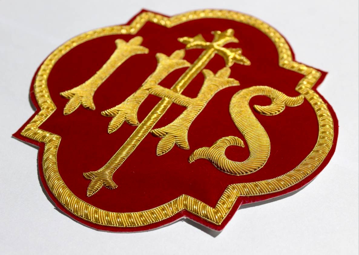 Liturgical Church Emblem IHS Hand-embroidered Sewn on - Etsy