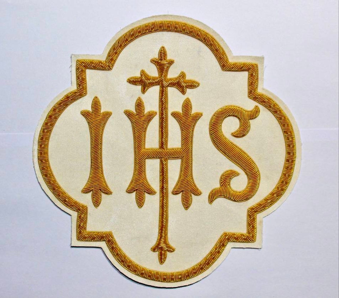 Liturgical Church Emblem IHS Hand-embroidered Sewn on | Etsy