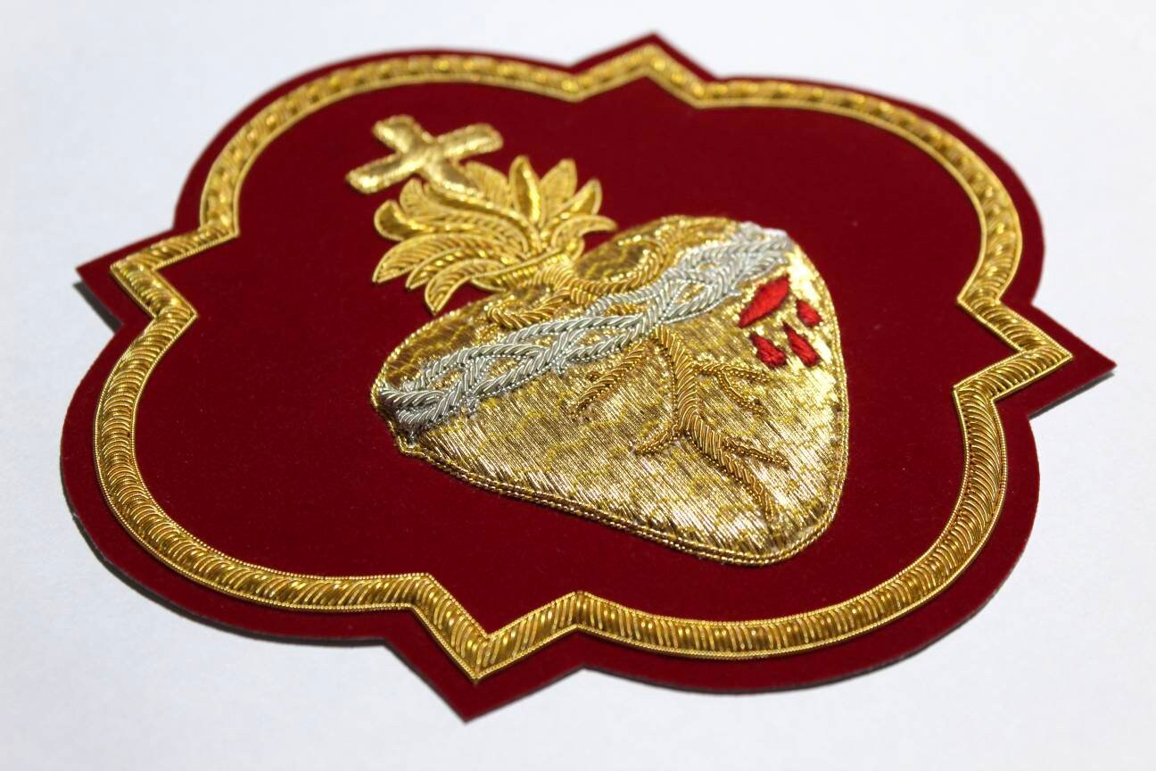 Sacred Heart Applique for Catholic Vestment Sewn On - Etsy UK